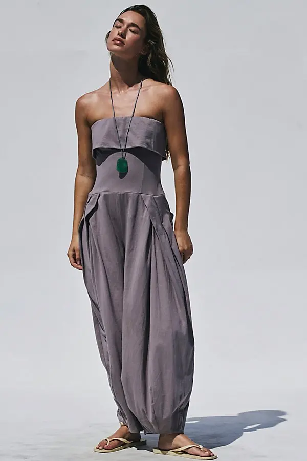Free People Sonder One-Piece Jumpsuit - Petrified Wood | Editorialist